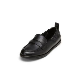 Marc O'Polo MARC O'POLO Damen Loafer "mit elastischer Fersenkante", Gr. 38, schwarz, Obermaterial: 100% Leder (Schaf), unifarben, Schuhe