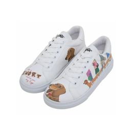 DOGO Damen Sneaker "Ace Low-Top Sneaker You, Me And The Sea Damen Sneaker", Gr. 39, braun, Lederimitat, Schuhe, Handgefertigt