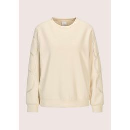 Madeleine Mode MADELEINE Damen Langarmshirt "Sweatshirt Langarm-Oberteil mit Mesh-Details", wei&szlig;, Modern, Gr. 42, Obermaterial: 49% Polyester PES. 45% Viskose CV.