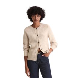 Marc O'Polo MARC O'POLO Damen Cardigan "mit kuscheliger Alpakawolle", beige, Gr. XXL, unifarben, Obermaterial: 51% Baumwolle, 28% Polyamid, 11% Alpaka, 10%