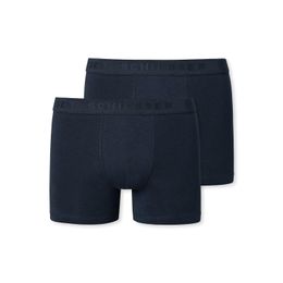 Schiesser Jungen Boxershorts "Boxershort 2er Pack", Gr. 176, blau, Obermaterial: 95% Baumwolle CO. 5% Elasthan EL., Unterhosen