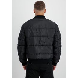 Herren Bomberjacke "MA-1 Puffer Bomber", schwarz, Gr. S, Alpha Industries, unifarben, Web, Obermaterial: 100% Polyester, Jacken