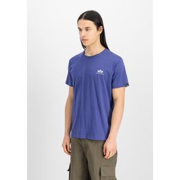T-Shirt Alpha Industries "Basic T-Shirt SL", Herren, Gr. L, lila (night lila), Obermaterial: 100% Baumwolle, Shirts T-Shirt