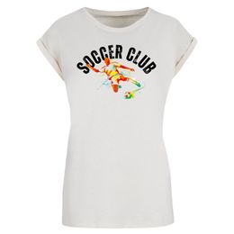 F4NT4STIC Damen T-Shirt "Soccer Club Sport Fan Artwork", wei&szlig;, Gr. 4XL, Obermaterial: 100% Baumwolle, Shirts, Premium Qualit&auml;t