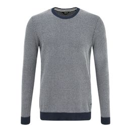 !Solid SOLID Herren Strickfleece-Pullover "Strickpullover SDDumon", blau, Gr. L, Obermaterial: 100% Baumwolle CO., Pullover