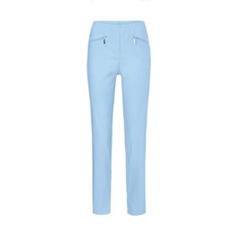 GOLDNER Damen 2-in-1-Hose "Kurzgr&ouml;&szlig;e Schlupfhose LOUISA mit Steppn&auml;hten", blau, Gr. 21, Obermaterial: 67% Baumwolle CO. 28% Polyamid PA. 5% Elasthan
