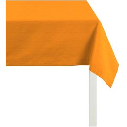 Tischdecke Apelt, B:130cm L:170cm, orange, Baumwolle, Polyester, Tischdecken, "4362 Rips - UNI", Wasser- und Schmutzabweisend