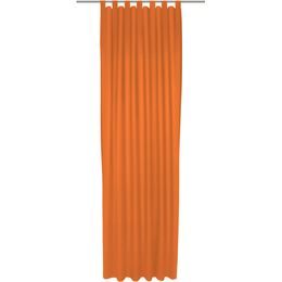 Vorhang WIRTH, B:132cm H:225cm, orange, Jacquard, Polyester, Wohnzimmer, Gardinen, "Umea"