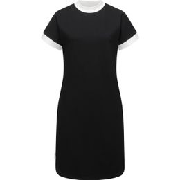 Ragwear Damen Shirtkleid "Katchi Solid", schwarz, Basic, Gr. XS, Material: 80% Baumwolle, 20% Polyester, Kleider, stylisches Sommerkleid in
