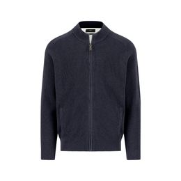 Fynch-Hatton Herren Strickjacke, blau, Gr. S, unifarben, Strick, Obermaterial: 100% Baumwolle, Strickjacken