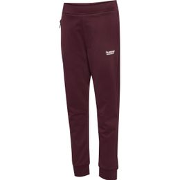 Hummel Jungen Jogginghose "hmlJR REGULAR ADJ WAIST PANTS"vineyard wine, Gr. 134, Obermaterial: 80% Baumwolle, 20% Polyester, Hosen, mit Seitentaschen