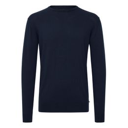 INDICODE Herren Rundhalspullover "Rundhalspullover IDBadan", blau, Gr. XXL, unifarben, Obermaterial: 100% Baumwolle CO., Pullover