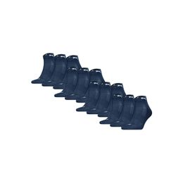 Puma Herren Kurzsocken "Socken Cushioned Quarter 12P 12er Pack", Gr. 43, blau, Obermaterial: 82% Baumwolle CO. 16% Polyester PES. 1% Elasthan EL. 1%