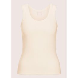 Madeleine Mode MADELEINE Damen Tr&auml;gertop "Tanktop &Auml;rmelloses Rippen-Top", wei&szlig;, Modern, Gr. 36, Obermaterial: 46% Baumwolle CO. 46% Modal CMD. 8% Elasthan EL., Tops