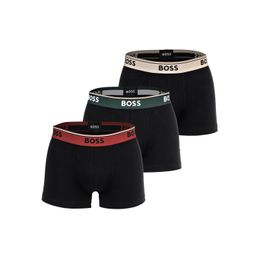 BOSS Herren Boxershorts "Boxershort Trunk 3P Power 3er Pack", Gr. XXLschwarz, grau, blau, Obermaterial: 95% Baumwolle CO. 5% Elasthan EL., Unterhosen