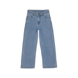 Minymo M&auml;dchen Regular-fit-Jeans "Regular-fit-Jeans MIJeans wide loose fit", blau, Gr. 128, Obermaterial: 80% Baumwolle CO. 19% Polyester PES. 1%