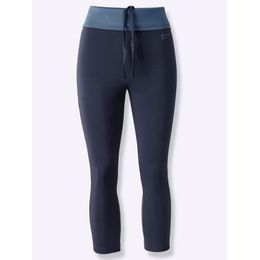 Catamaran Damen 7/8-Hose, blau, Gr. 36, unifarben, 95% Baumwolle, 5% Elasthan, Hosen