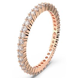 Swarovski Damen Fingerring "Matrix Tennis Vittore, 5655703, 5656293, 5656300, 5656297", 55, Metall, 2mm, rosa, Metall, Fingerringe, mit Swarovski