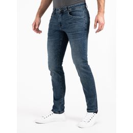 PEAK TIME Herren Slim-fit-Jeans "Mailand", blau, Basic, Gr. 30, Denim/Jeans, Obermaterial: 87% Baumwolle, 9% Polyester, 4% Elasthan, Jeans, Herren