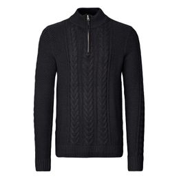 Blend Herren Troyer "Troyer BHBasim", schwarz, Gr. L, Obermaterial: 50% Baumwolle CO. 47% Polyacryl PAN. 3% Nylon NY., Pullover