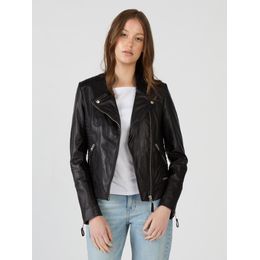 Mustang Damen Lederjacke "31020147", schwarz, Gr. XXL, Obermaterial: 100% Lammleder. Innenfutter: 100% Polyester. Wattierung: 100% Polyester.