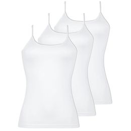 Nina von C. Damen Achseltop "3er Pack Damen Tr&auml;gerhemd Daily", Gr. 44, wei&szlig;, Obermaterial: 100% Baumwolle CO., Unterhemden