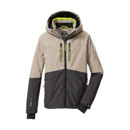 Killtec Jungen Skijacke "KSW 201 BYS SKI JCKT", beige, Gr. 140, Obermaterial: 100% Polyester;Futter: 100% Polyester;F&uuml;llung: 100% Polyester, Jacken,
