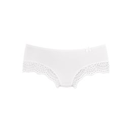 Lascana Damen Panty "Aurora", Gr. 32, beige, Spitze, Obermaterial: 86% Polyamid, 14% Elasthan, Unterhosen, mit edlem Spitzeneinsatz an den