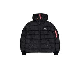 Herren Winterjacke "Hooded Puffer Alpha FD", schwarz, Gr. XXL, Alpha Industries, Obermaterial: 100% Polyester; Futter: 100% Polyester; Füllung: 100%