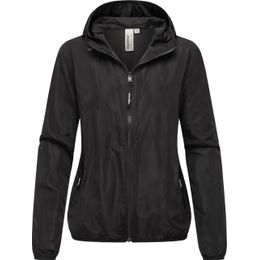 Ragwear Damen Outdoorjacke "Vinzie C", schwarz, Gr. XXL, 100% Polyester, Jacken, Extraleichte Übergangsjacke mit Kapuze