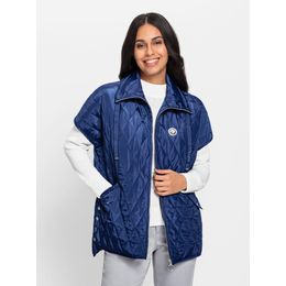 Inspirationen Damen Steppweste, blau, Gr. 40, unifarben, 100% Polyester, Westen