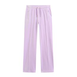 Juicy Couture Kinder Sweathose "TINA TRACK PANTS WITH DIAMANTE BRANDING_ Damen", lila, Gr. XS, 95% POLYESTER, 5% ELASTAN, Hosen, Trainingshose Damen,