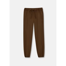 Madeleine Mode MADELEINE Damen Stoffhose "Hose Weite Hose mit elastischem Schlupfbund", braun, Gr. 44, Obermaterial: 67% Polyester PES. 29% Viskose CV. 4% Elasthan
