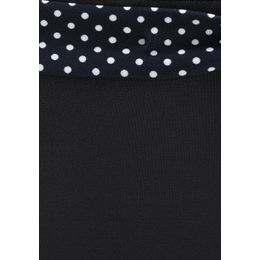 Buffalo Damen B&uuml;gel-Bikini, schwarz, Gr. 36, Print-Einsatz, gepunktet, unifarben, Polyamid, Bikini-Sets, mit s&uuml;&szlig;en Kontrastdetails