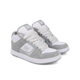 DC Shoes Damen Sneaker "Manteca 4 Mid", Gr. 9,5, wei&szlig;, 59.27% Leder, 40.73% Synthetikmaterial, Schuhe