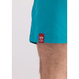 Herren Shorts "Basic Swim Short", blau, Gr. S, Alpha Industries, Obermaterial: 100% Polyester, Futter: 100% Polyester, Hosen