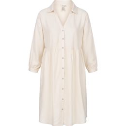Ragwear Damen Minikleid "Almu", beige, Gr. S, 75% Viskose, 25% Leinen, Kleider, Leichtes Langarmkleid mit Blumenmuster