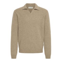 Casual Friday Herren Longsleeve "Strickpullover CFKARL LAMBSWOOL", silber, Gr. L, Obermaterial: 80% Wolle mw. 20% Polyamid PA., Pullover