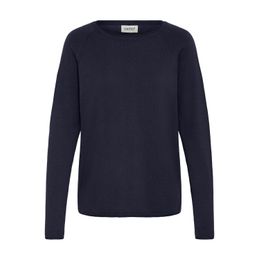 oxmo Damen Strickfleece-Pullover "Strickpullover OXKeana", blau, Gr. XL, Obermaterial: 50% Viskose CV. 28% Polyester PES. 22% Nylon NY., Pullover