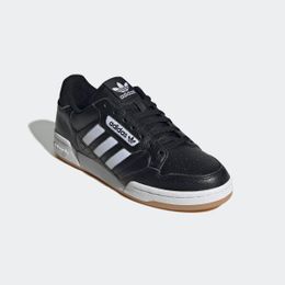 Herren Sneaker "CONTINENTAL 80 STRIPES", adidas originals, Gr. 42, schwarz-wei&szlig;, Leder, Schuhe