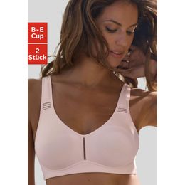Petite Fleur Damen T-Shirt-BH, Gr. 85, rosa, Jersey, Obermaterial: 95% Baumwolle, 5% Elasthan, Basic, BHs, ohne B&uuml;gel aus Baumwolle