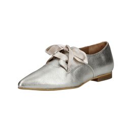 Fly London Damen Schnürschuh "Fly London Halbschuhe Leder", Gr. 41, silber, Leder, Schuhe