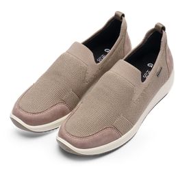 Ara Damen Slip-On Sneaker "LISSABON", Gr. 7, beige, Microfaser, Textil, unifarben, Schuhe, Slipper, Sneaker in Komfortweite G (= weit)