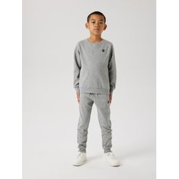 name it Jungen Jogginghose "NKMVIMO f&uuml;r Jungen mit B&uuml;ndchen und Stretchkomfort", grau, Gr. 116, unifarben, Sweatware, Obermaterial: 60% Baumwolle,