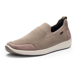 Ara Damen Slip-On Sneaker "LISSABON", Gr. 4,5, beige, Microfaser, Textil, unifarben, Schuhe, Slipper, Sneaker in Komfortweite G (= weit)