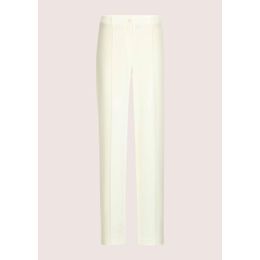 Madeleine Mode MADELEINE Damen Stoffhose "Chinohose Elegante Bügelfaltenhose mit weitem Bein"perlweiß, Gr. 48, Obermaterial: 78% Polyester PES. 18% Viskose CV. 4%