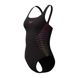 Speedo Damen Badeanzug, grau, Gr. 38, Obermaterial: 80% Nylon, 20% Elasthan, Badeanzüge, schnell trocknend