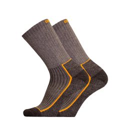 UphillSport Damen Socken "SAANA 2er Pack", Gr. 39, grau, 45% Baumwolle, 27% Polyamid, 26% Wolle, 2% Elasthan, mehrfarbig, Socken, mit speziell