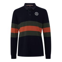 FQ1924 Herren Langarm-Poloshirt "Langarm-Poloshirt FQMikkael", blau, Gr. S, Obermaterial: 100% Baumwolle CO., Shirts