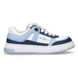Damen Sneaker, Calvin Klein Jeans, Gr. 38, blau, Polyester, Synthetik, colorblocking, Schuhe, Retro Sneaker, Basket Sneaker im colorblocking Look